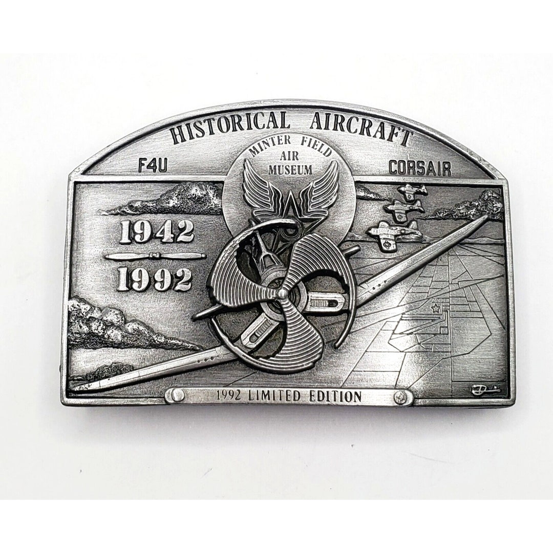 AIRPLANE F-4U CORSAIR BELT Buckle Limited Edition Minter Field Air ...