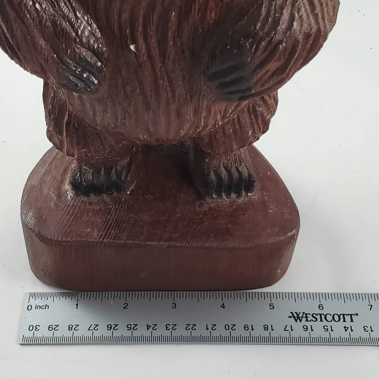 VINTAGE CHAINSAW CARVED Wood Bear Signed by California Artist Devyon ...