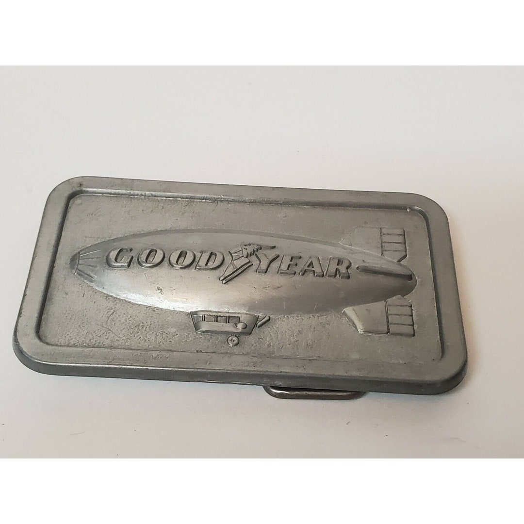 VINTAGE GOODYEAR BLIMP Belt Buckle Goodyear Tire & Rubber Collectible ...