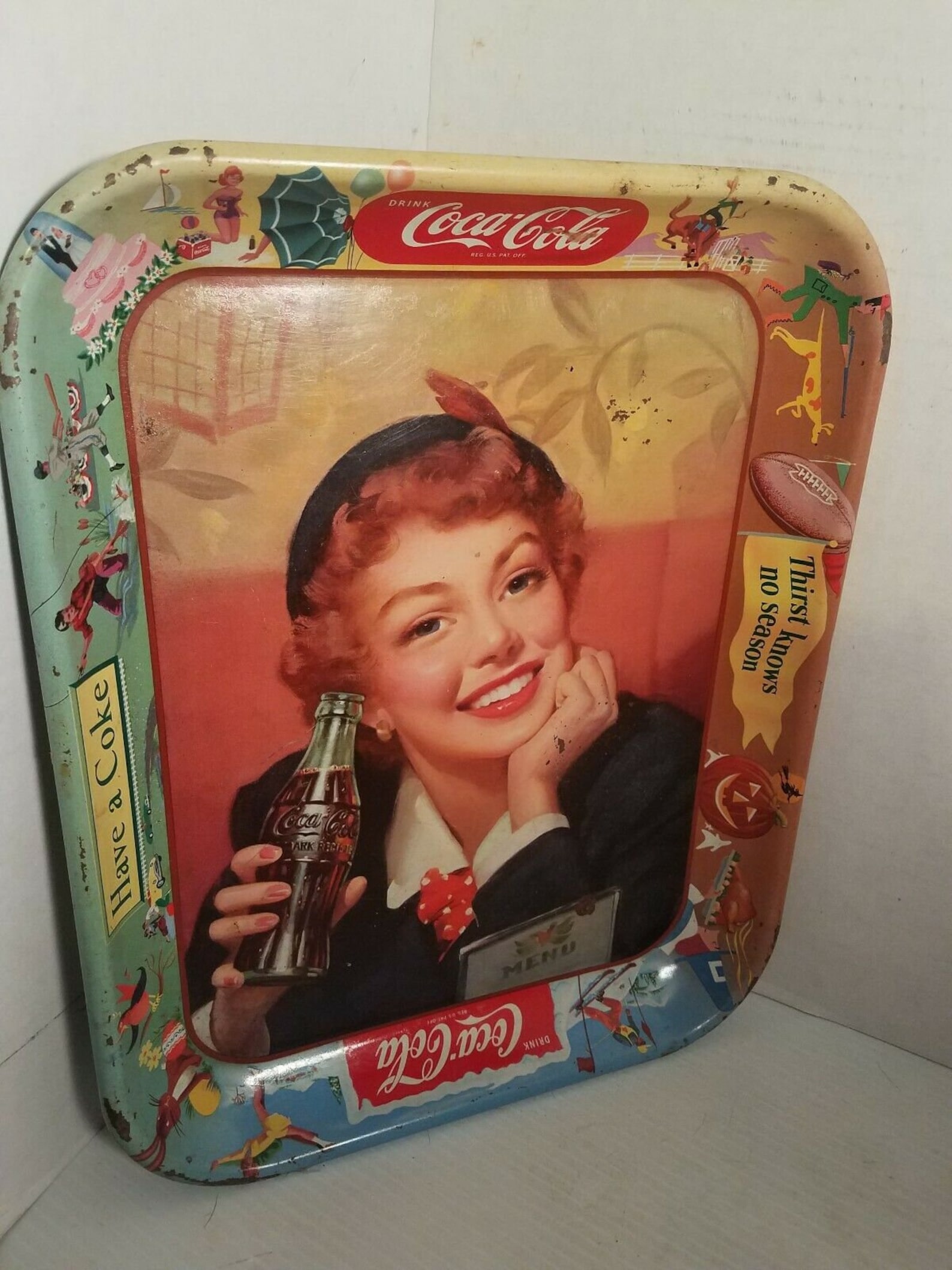 VINTAGE COCA COLA Tray Collectible Metal Serving Coke Tray | Etsy