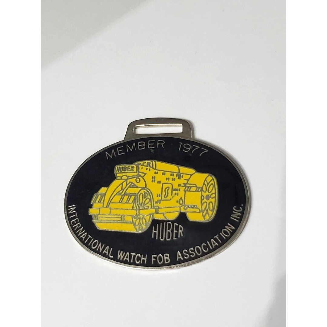 ANTIQUE HUBER STEAM Roller Pocket Watch Fob Huber Member 1977 ...