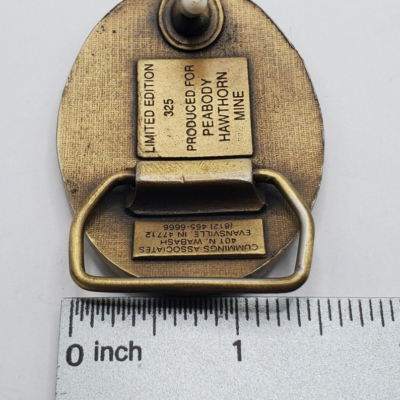 VINTAGE PEABODY HAWTHORN Mine Belt Buckle Limited Edition 3D Collectors ...