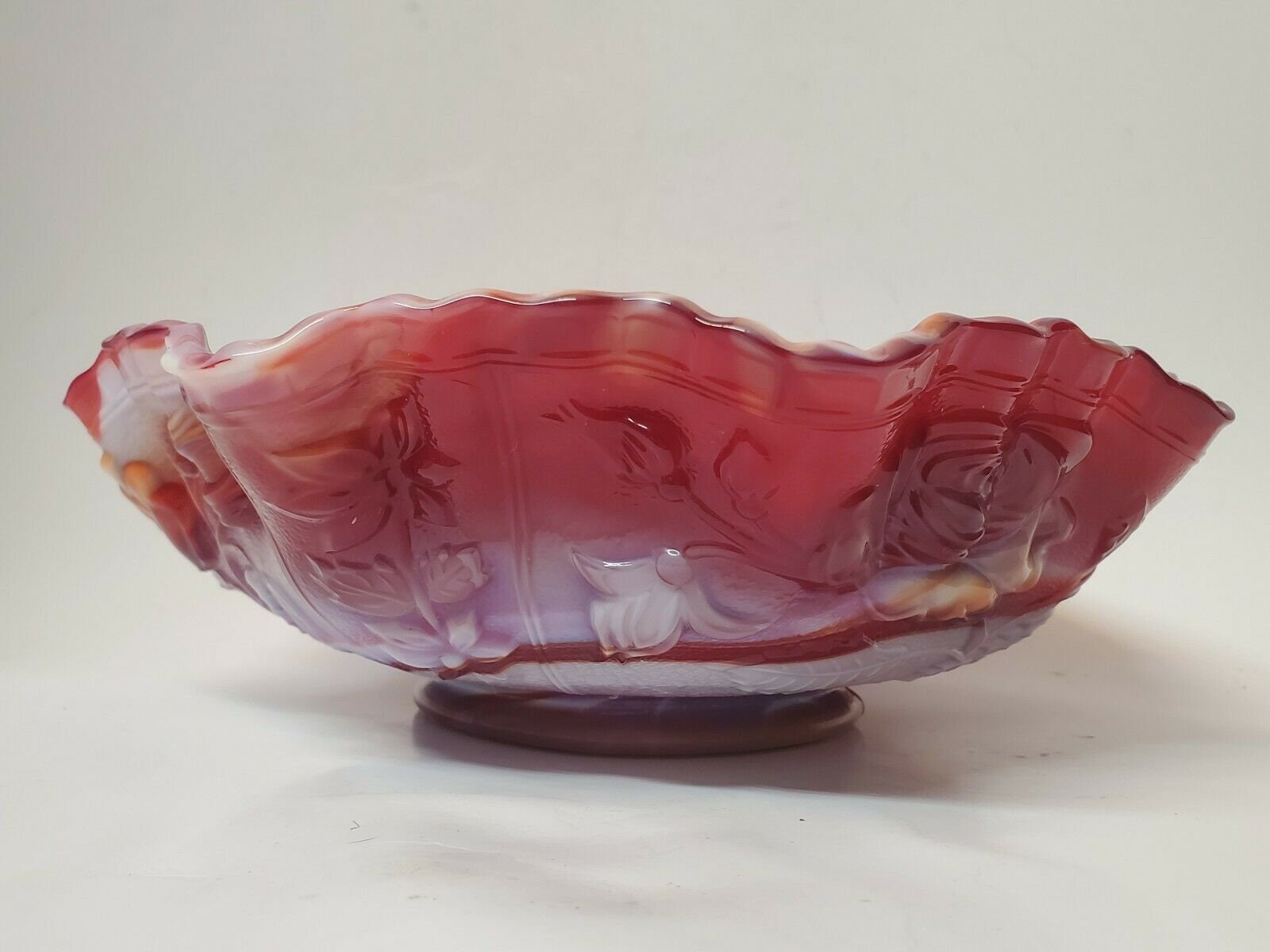 VINTAGE IMPERIAL GLASS Bowl Red Slag Glass Footed Candy Dish - Etsy