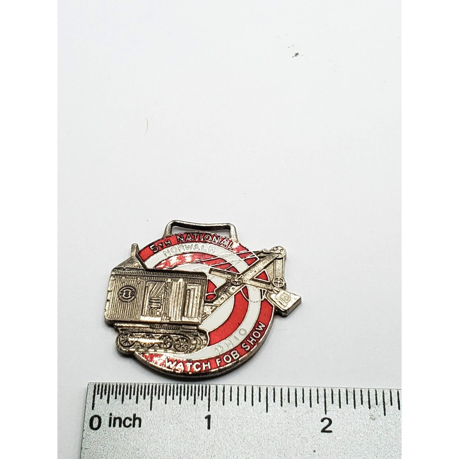 ANTIQUE POCKET WATCH Fob 5th International Norwalk Oh Fob Show 1969 Red ...