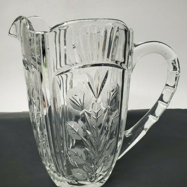 Antique Clear Glass Pitchers - Etsy