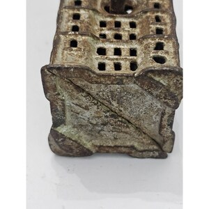 ANTIQUE CAST IRON Bank Building Skyscraper Tower Coin Still Silver ...