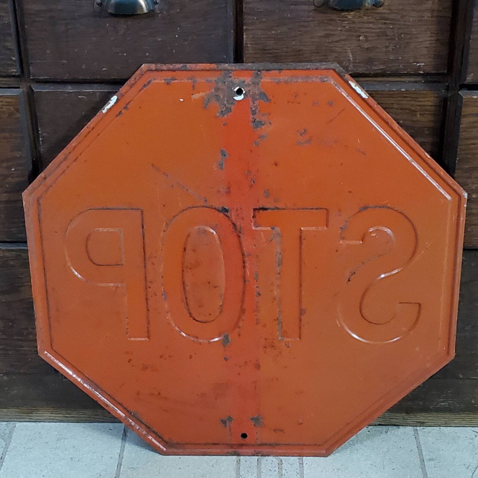 VINTAGE STOP SIGN Embossed Letters Collectible Transportation | Etsy
