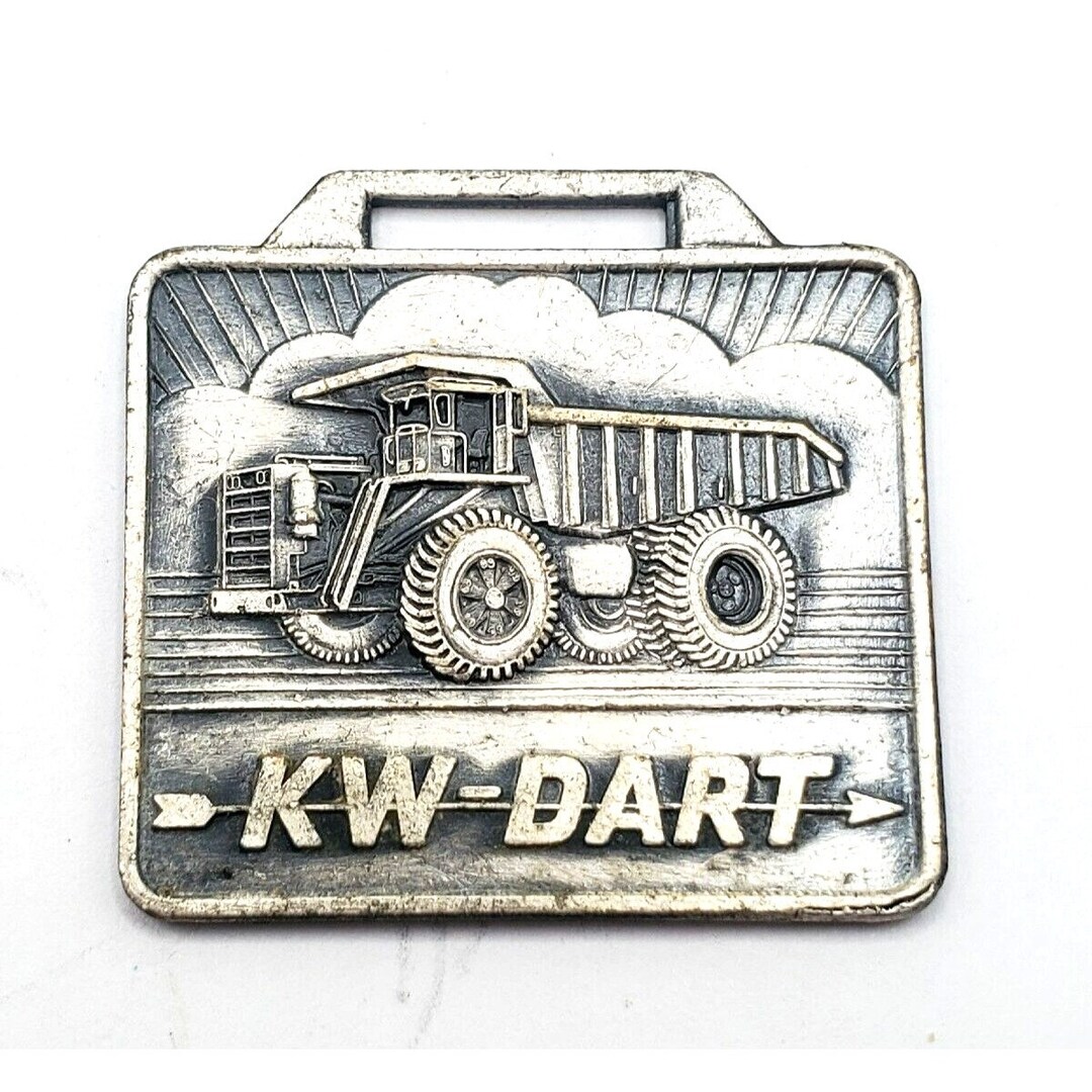ANTIQUE KW DART Dump Truck Pocket Watch Fob Heavy Construction ...