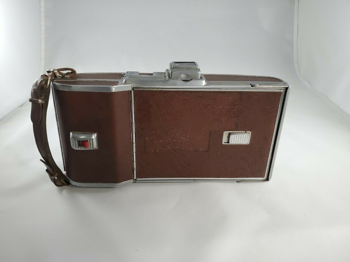 VINTAGE POLAROID LAND Camera Model 95A Flash Chrome Leather - Etsy