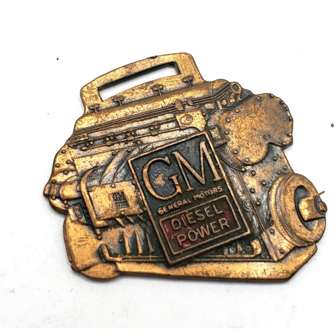 ANTIQUE GM GENERAL Mototrs Diesel Power Pocket Watch Fob Diesel Service ...