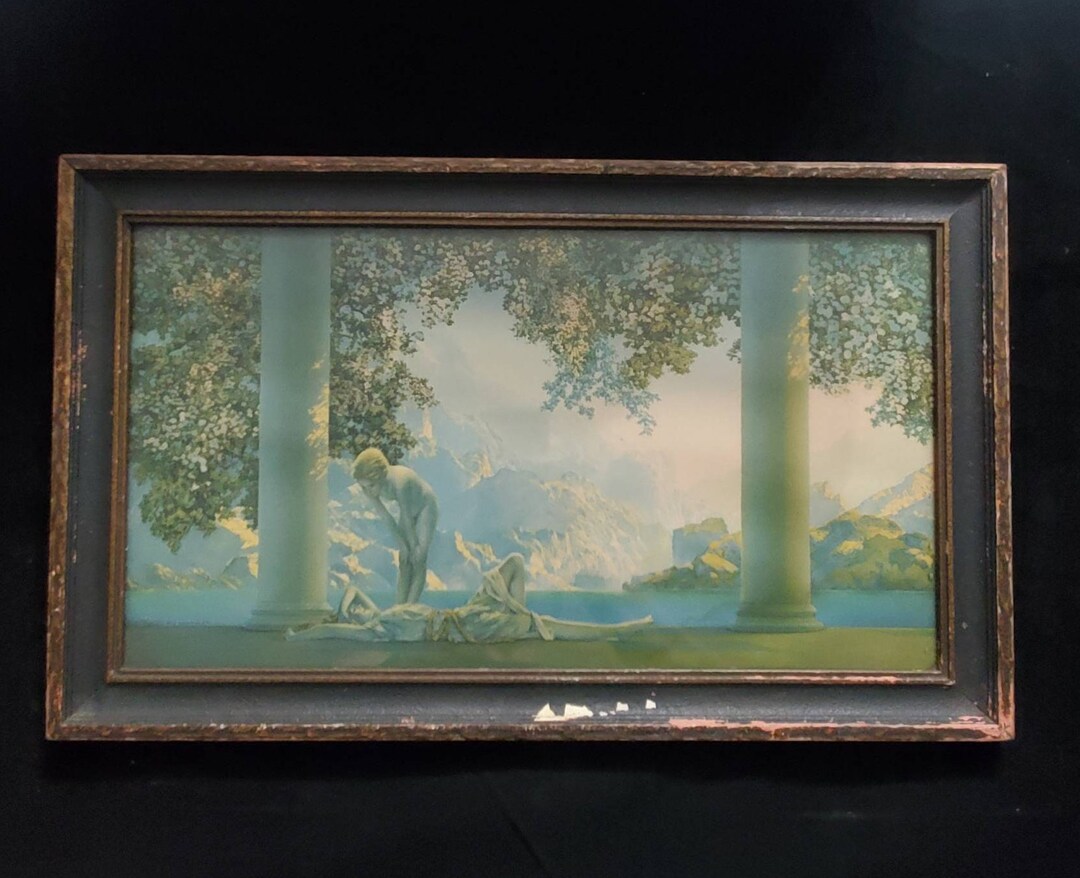MAXFIELD PARRISH "daybreak" Lithograph House of Art N.Y. Print Antique ...