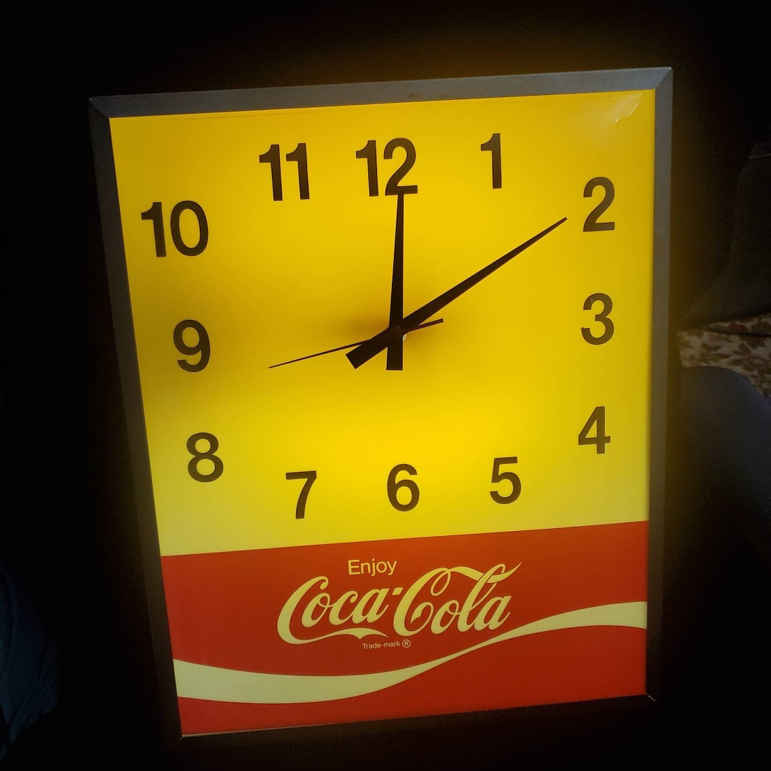 VINTAGE COCA COLA Clock Dome Glass Swihart Porducts Steel Case ...