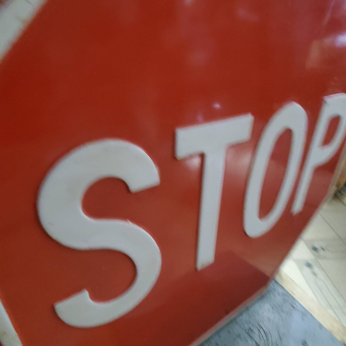 VINTAGE STOP SIGN Embossed Letters Collectible Transportation | Etsy