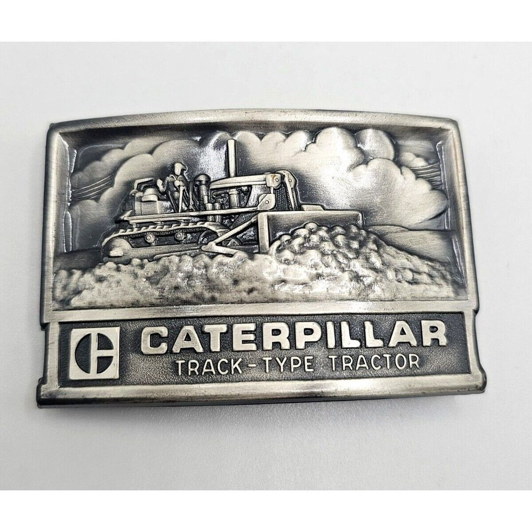 ANTIQUE CAT CATERPILLAR Bulldozer Belt Buckle Track Type Tractor ...