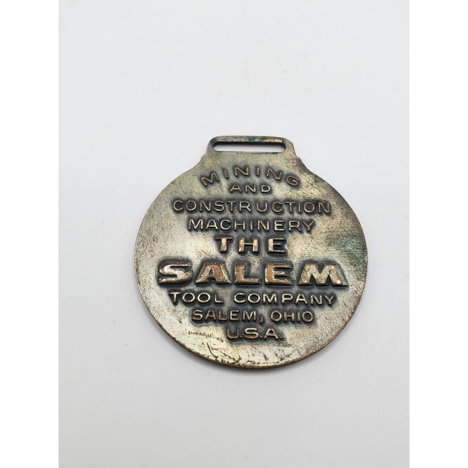 ANTIQUE SALEM TOOL Co Pocket Watch Fob Mining Construction Machinery ...