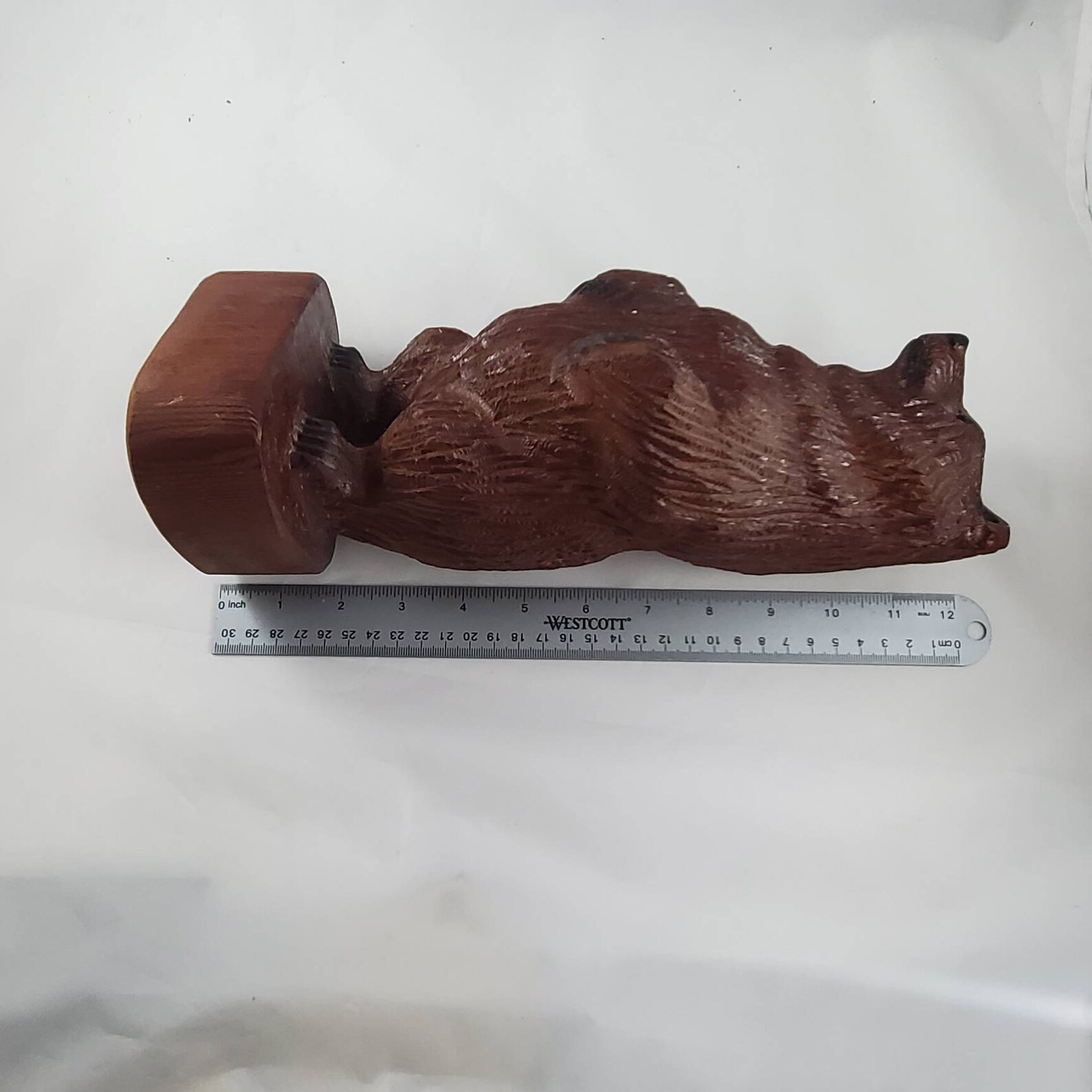 VINTAGE CHAINSAW CARVED Wood Bear Signed by California Artist Devyon ...