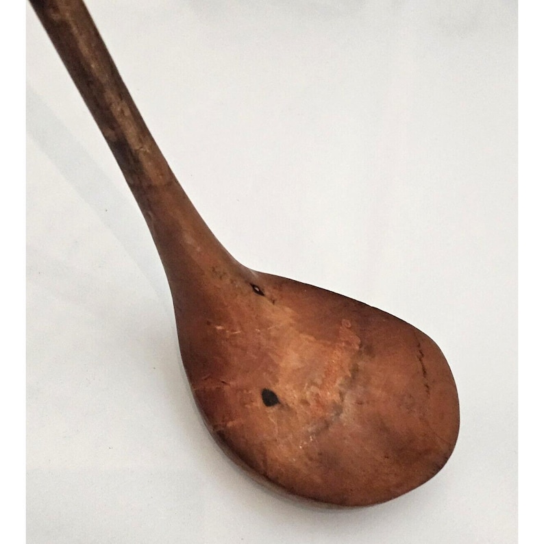 ANTIQUE BRASSIE GOLF Club Wooden Head Wooden Shaft Collectible Golfing ...
