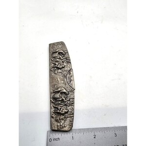 VINTAGE COMB & CASE Embossed Silver Plat Faux Tortoise Shell Comb ...