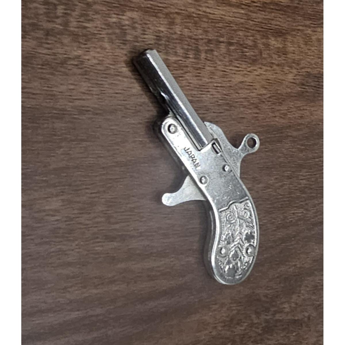 VINTAGE PISTOL CHARM Miniature 2mm Berloque Pinfire Toy Pistol Japan ...