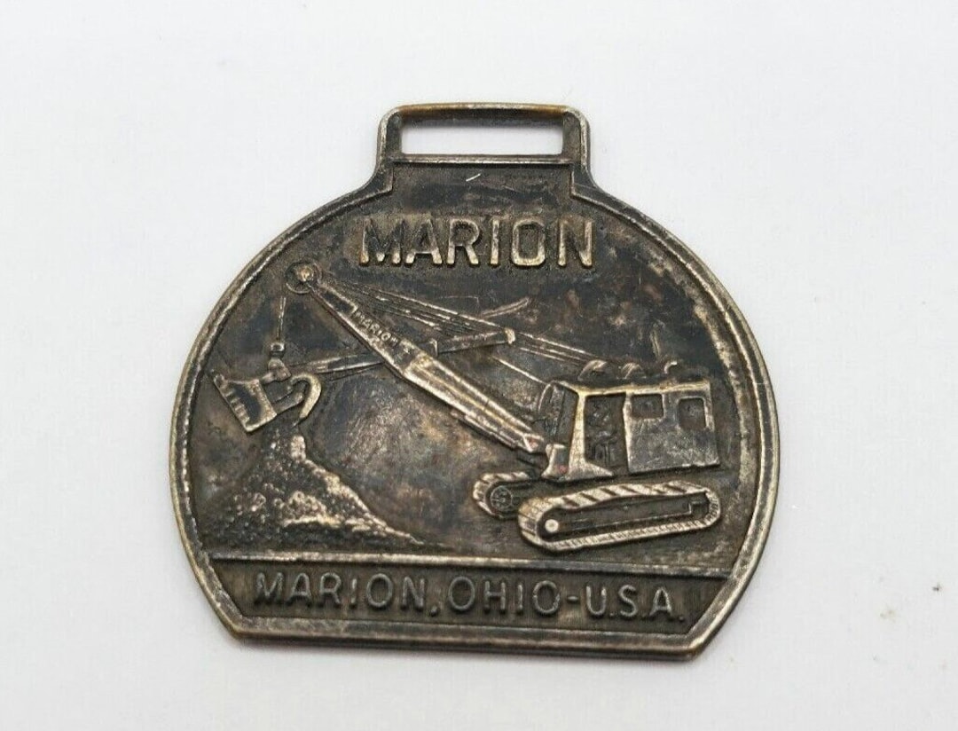 ANTIQUE MARION OHIO Steam Shovel Pocket Watch Fob John Patterson Co ...