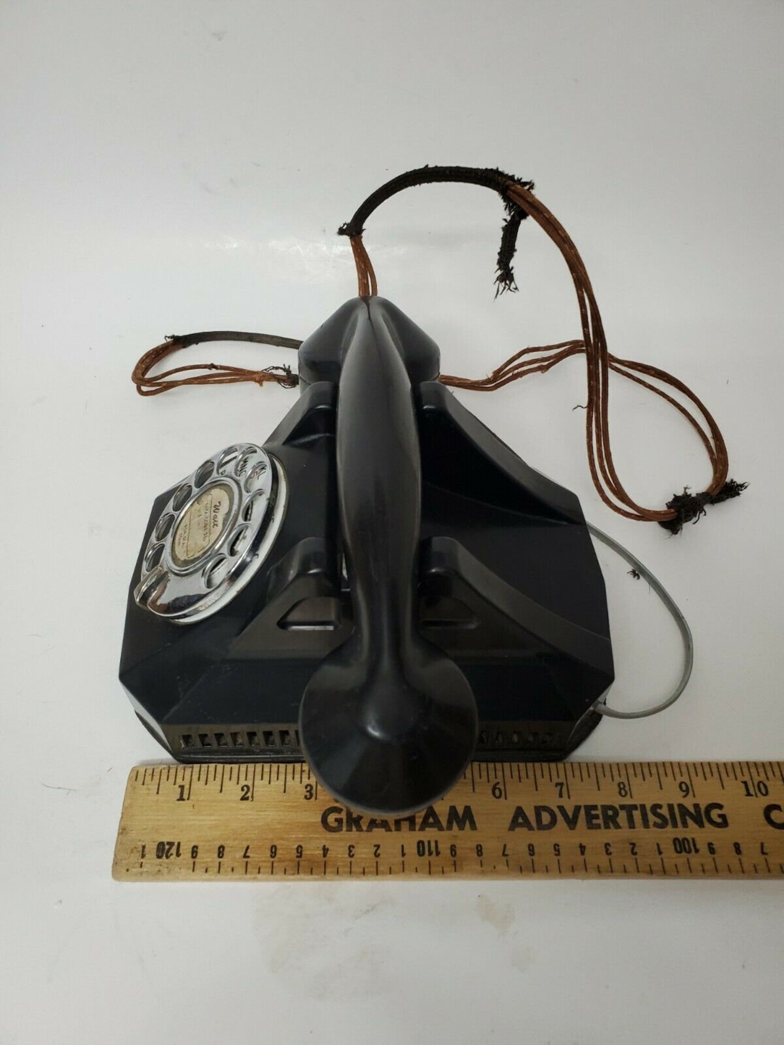 VINTAGE TELEPHONE MONOPHONE Automatic Electric Rotary Telephone Black ...