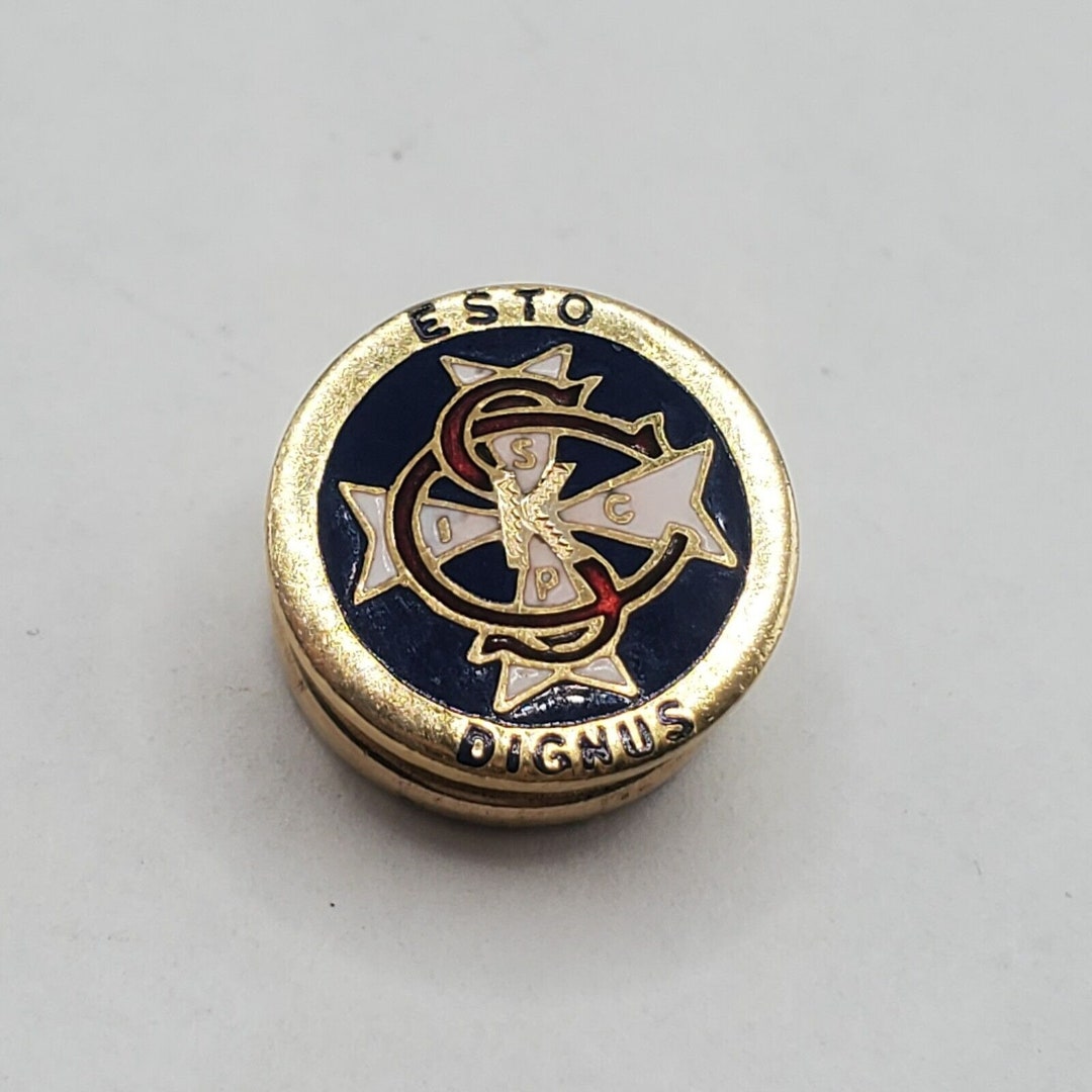VINTAGE KNIGHTS of COLUMBUS Squires Esto Dignus Lapel Pin Collectible ...