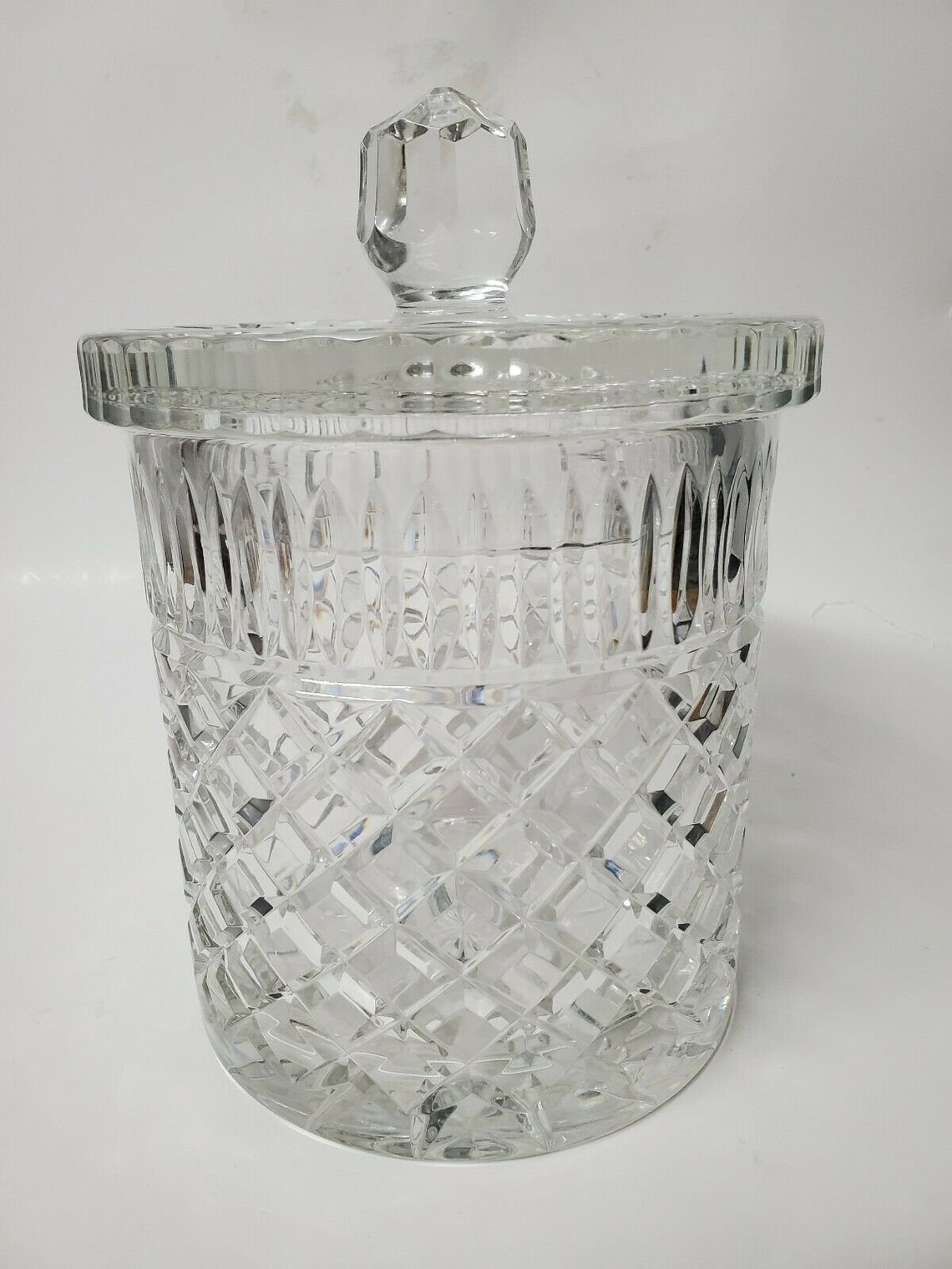 VINTAGE LEAD CRYSTAL Canister Round Crystal Decanter Barware - Etsy