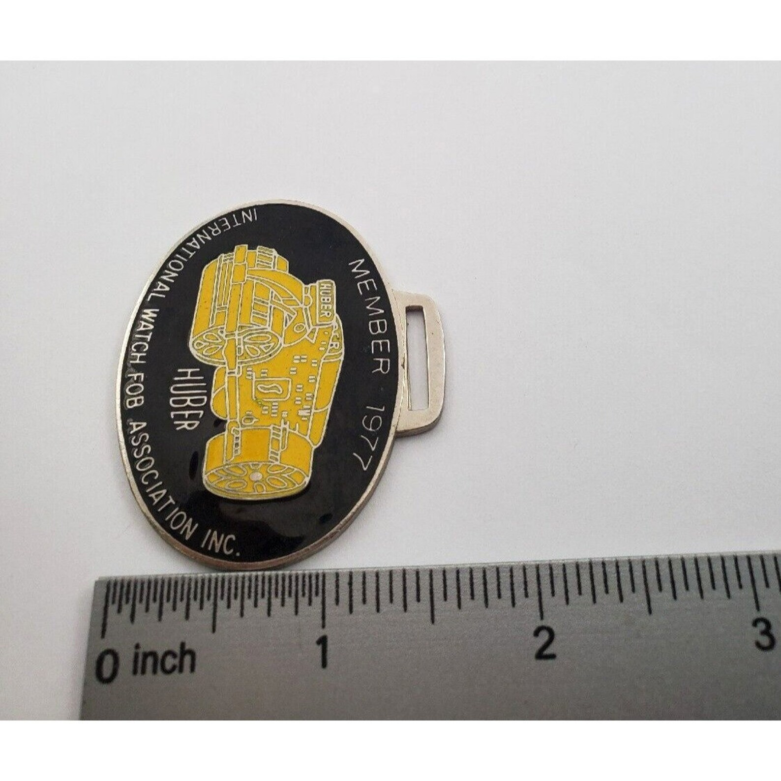 ANTIQUE HUBER STEAM Roller Pocket Watch Fob Huber Member 1977 ...