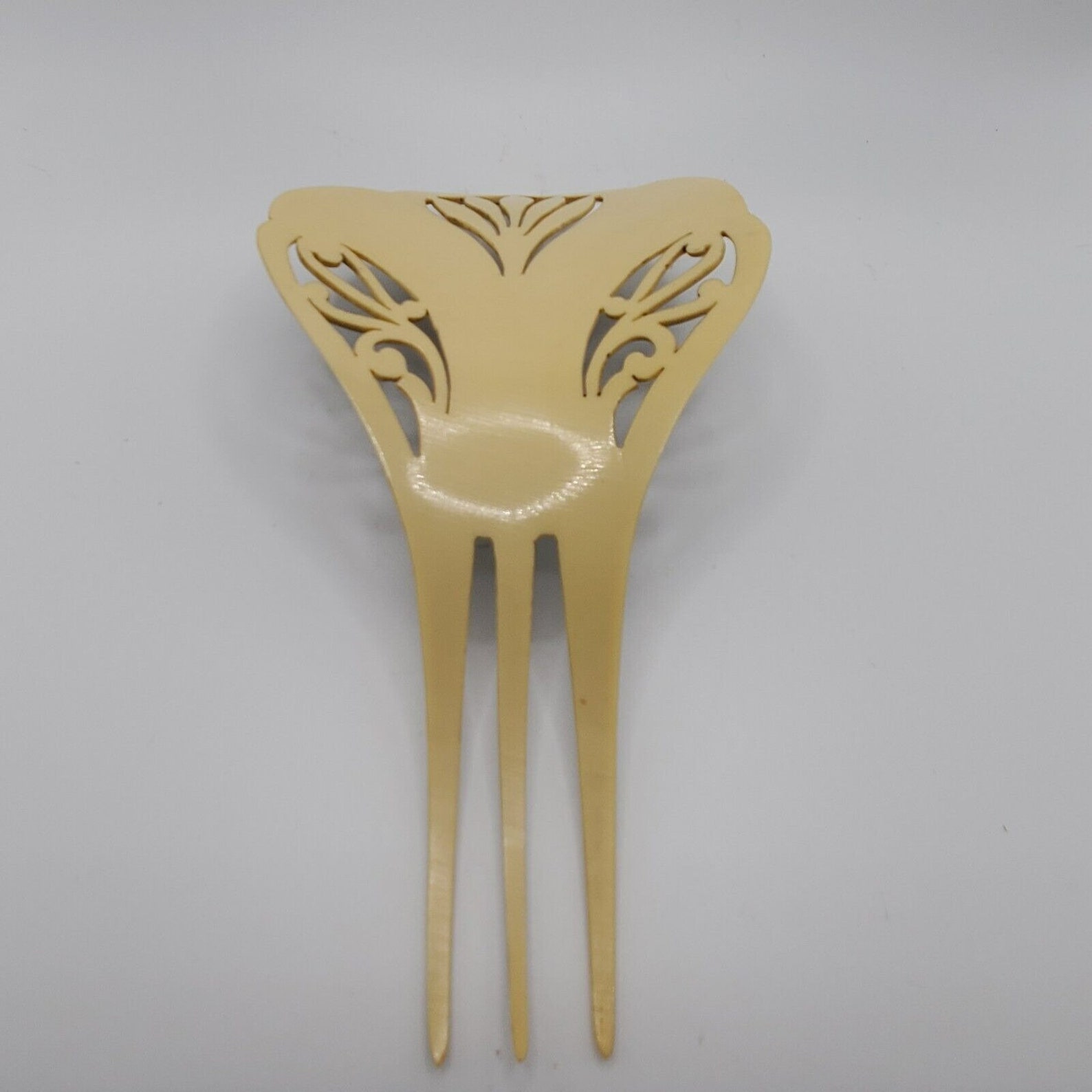 VICTORIAN HAIR COMB Large Edwardian Celluloid Hair Fork - Etsy