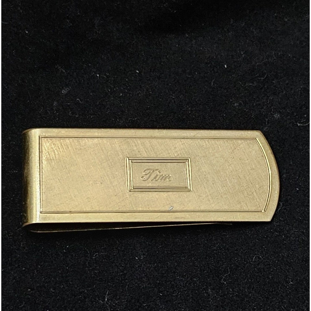 ANTIQUE MONEY CLIP "tim" Engrage Simmons 12K G.F Collectible ...