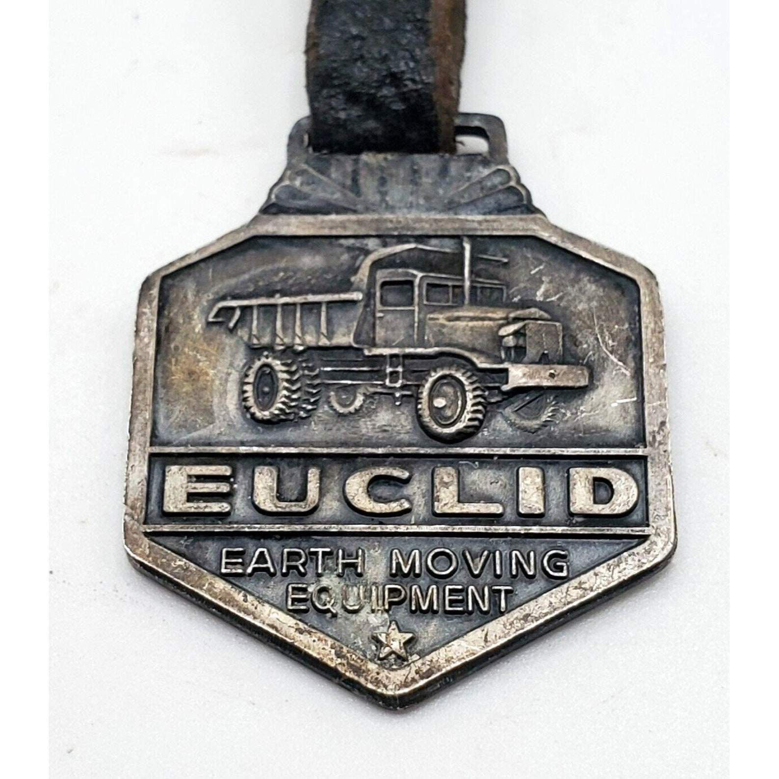 ANTIQUE EUCLID EARTH Moving Equipment Pocket Watch Fob Construction ...