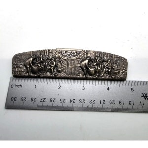 VINTAGE COMB & CASE Embossed Silver Plat Faux Tortoise Shell Comb ...