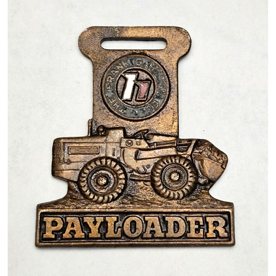 ANTIQUE FRANK G Hough Payloader Pocket Watch Fob Rish Equipment ...