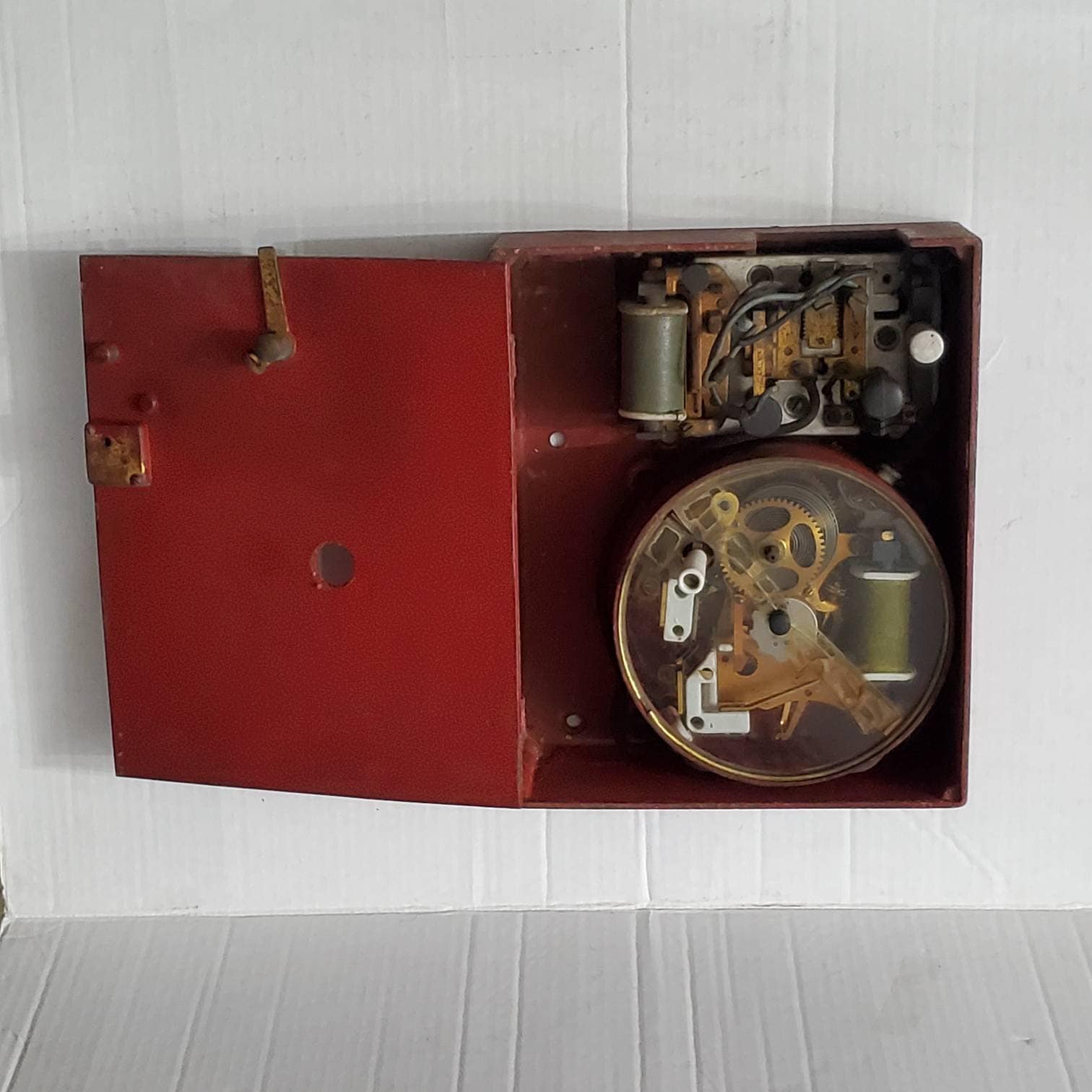 RARE VINTAGE TELEGRAPH Fire Call Box Cast Iron Red Fire Alarm Box ...