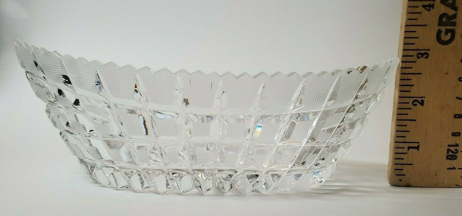 VINTAGE CRYSTAL BOWL Candy Dish Clear Saw Tooth Intricate - Etsy