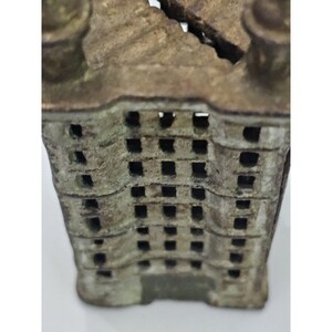 ANTIQUE CAST IRON Bank Building Skyscraper Tower Coin Still Silver ...