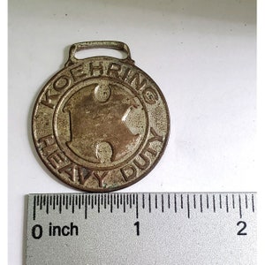 ANTIQUE KOEHRING HEAVY Duty Pocket Watch Fob the W. W. Williams Co ...