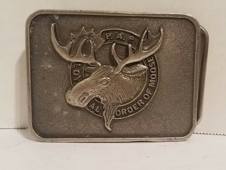VINTAGE MOOSE HEAD Belt Buckle P.A.P Loyal Order of Moose Club - Etsy