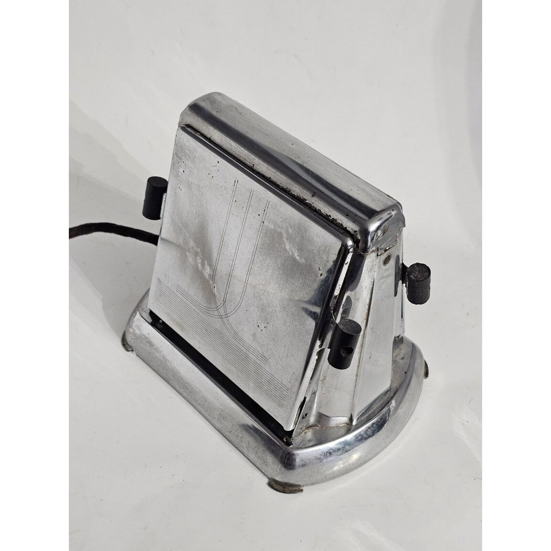 ART DECO CHROME Metal Sterling Toaster Chicago Electric Mfg. U.S.A ...