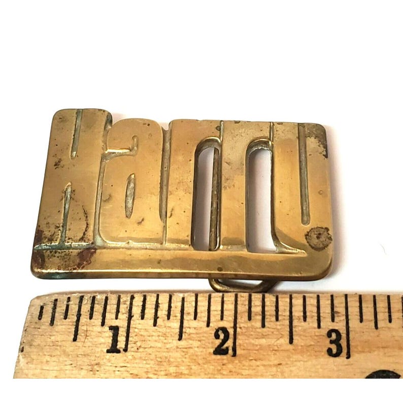 VINTAGE HARRY BELT Buckle Solid Brass "harry" Men's Buckle Collectible ...