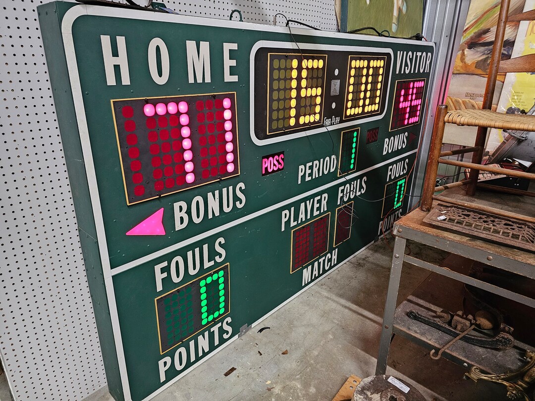 TWO VINTAGE BASKETBALL Fair Play Basketball Scoreboards From Cleveland ...
