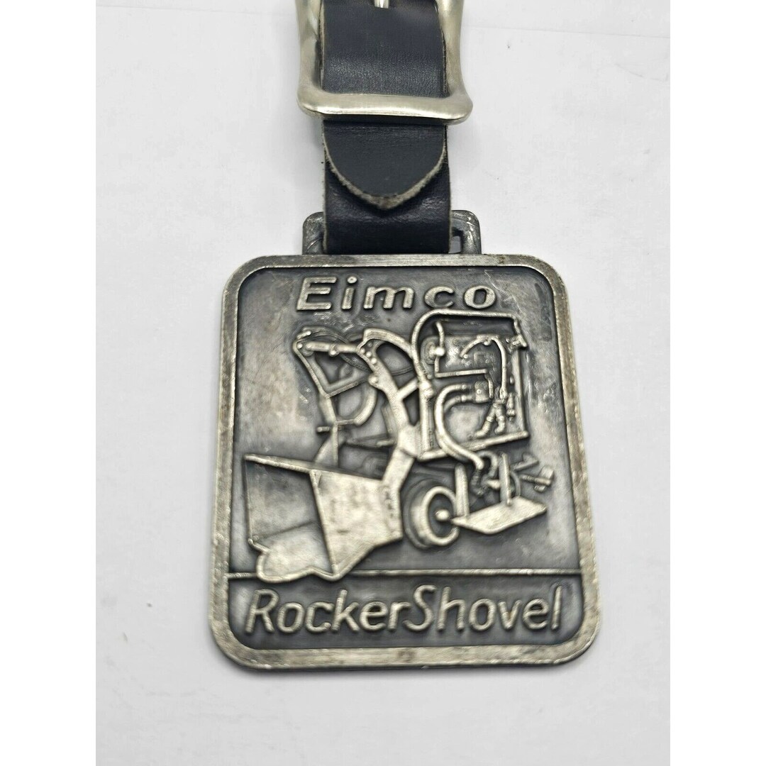 ANTIQUE EMICO ROCKER Shovel Pocket Watch Fob Advertising Keychain Fob ...
