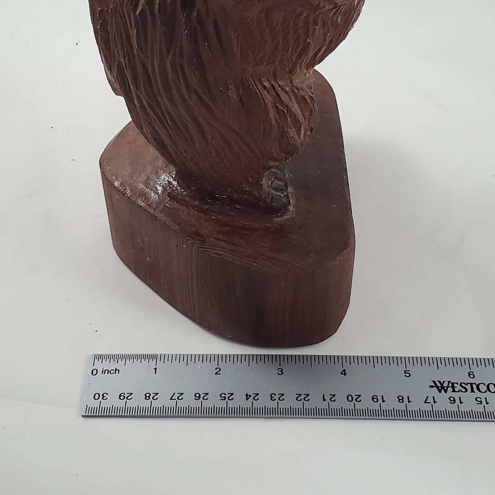 VINTAGE CHAINSAW CARVED Wood Bear Signed by California Artist Devyon ...