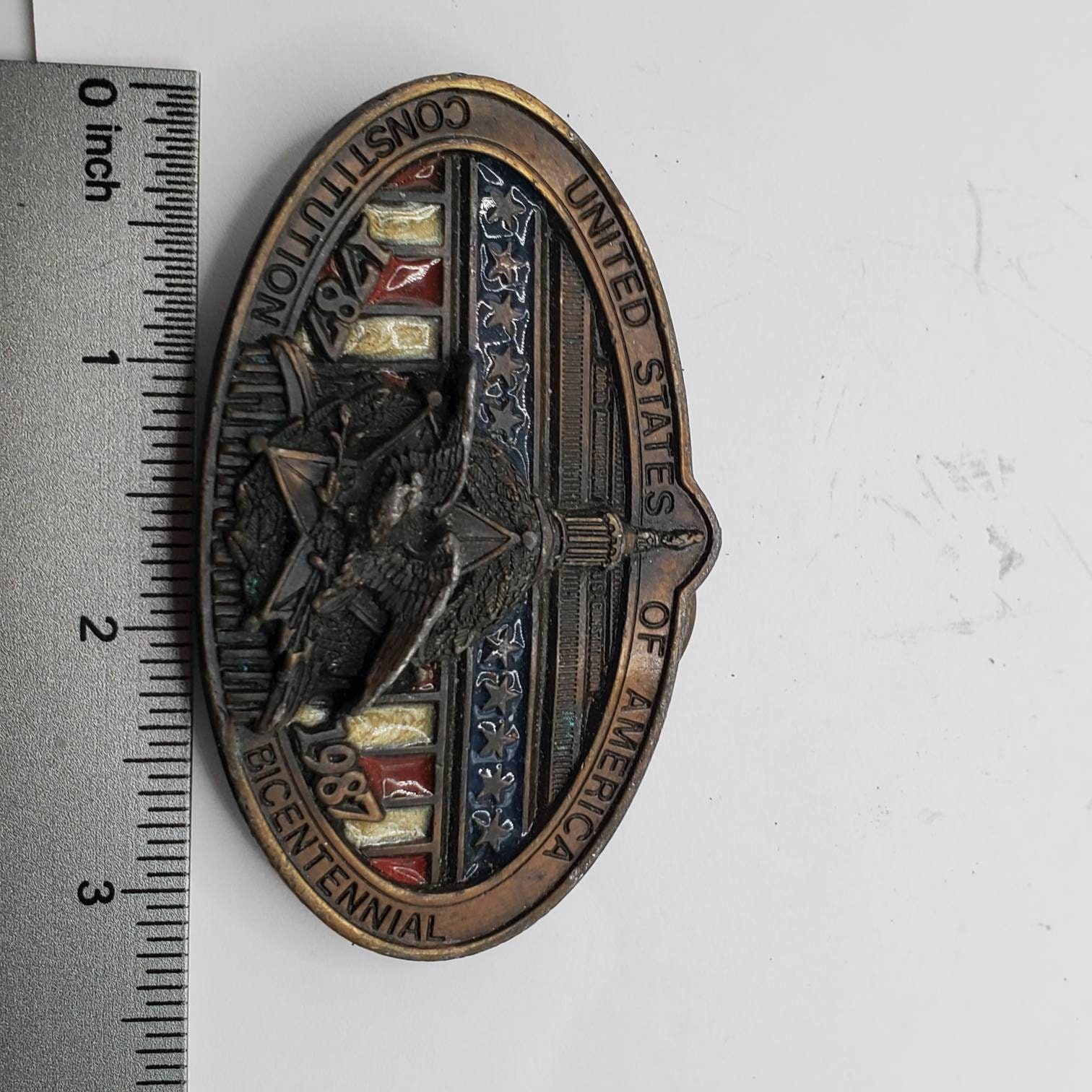 VINTAGE UNITED STATES of America Belt Buckle Constitution - Etsy