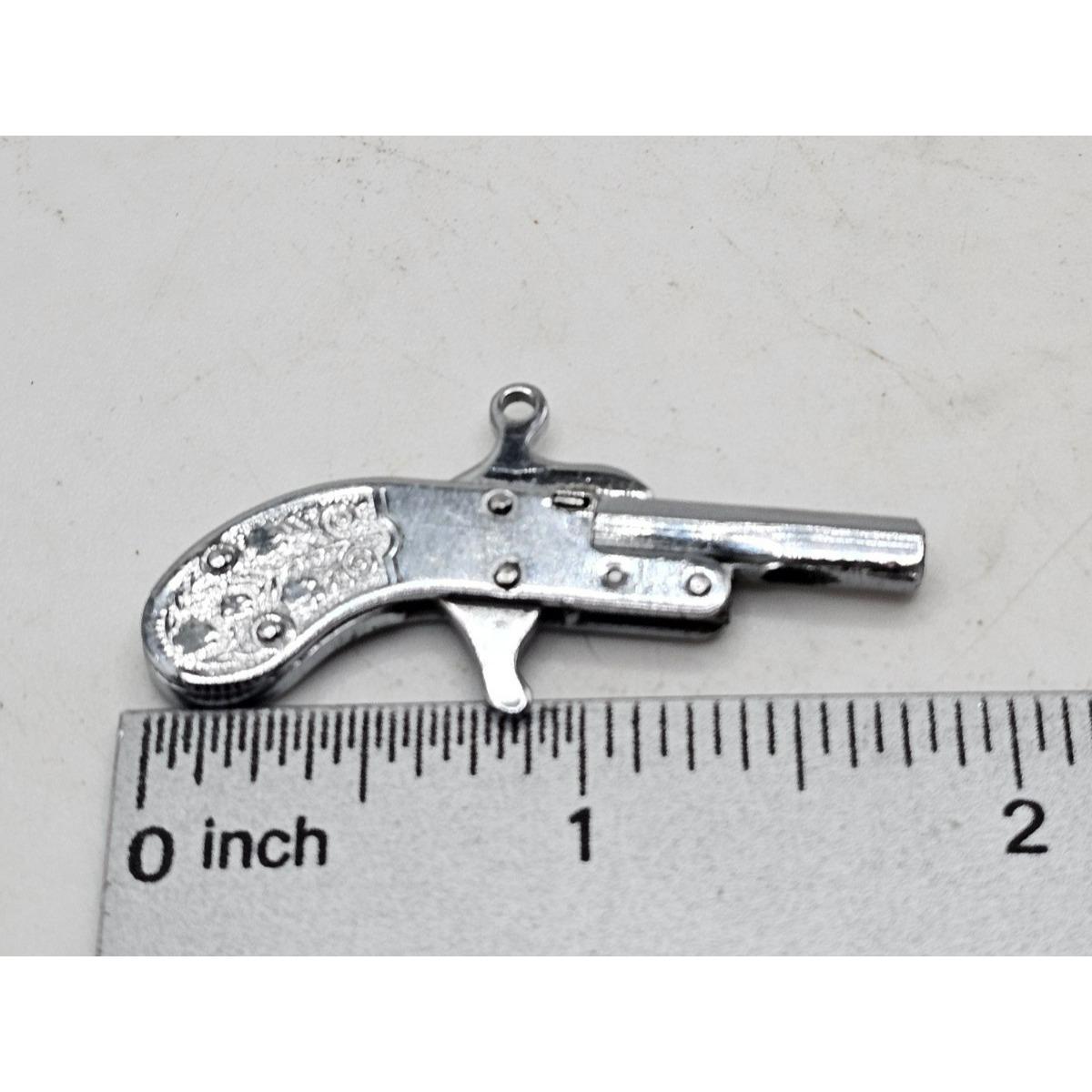 VINTAGE PISTOL CHARM Miniature 2mm Berloque Pinfire Toy Pistol Japan ...