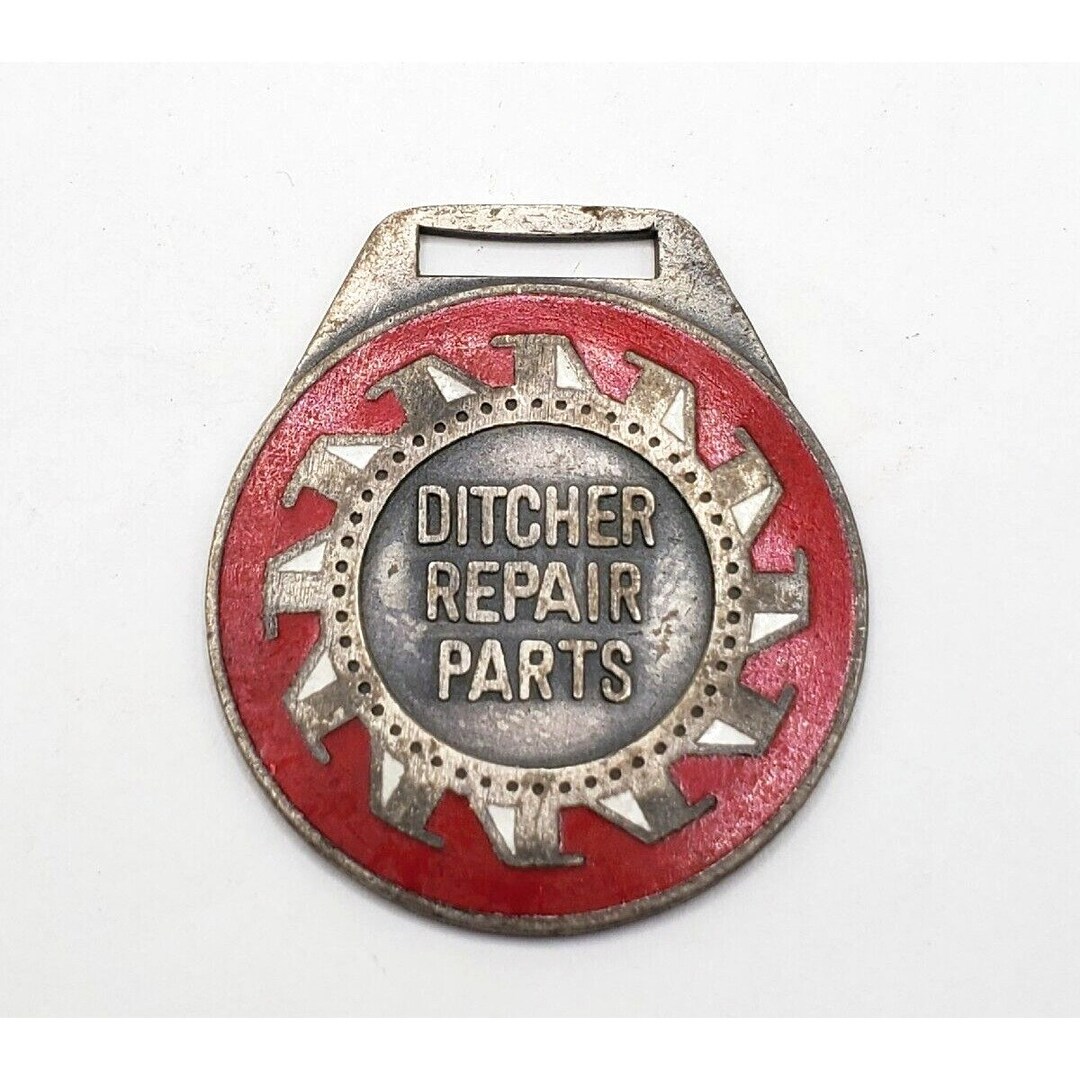 ANTIQUE WERK BRAU Ditcher Repair Parts Pocket Watch Fob Findlay Ohio ...
