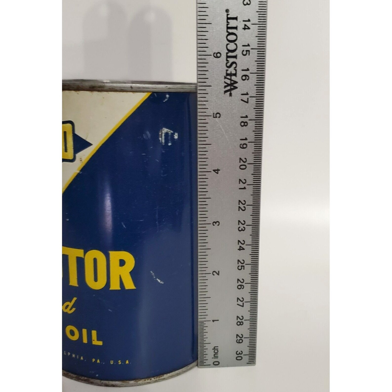 ANTIQUE SUNOCO MOTOR Oil Quart Can Sun Oil Co Gas & Oil Collectible ...