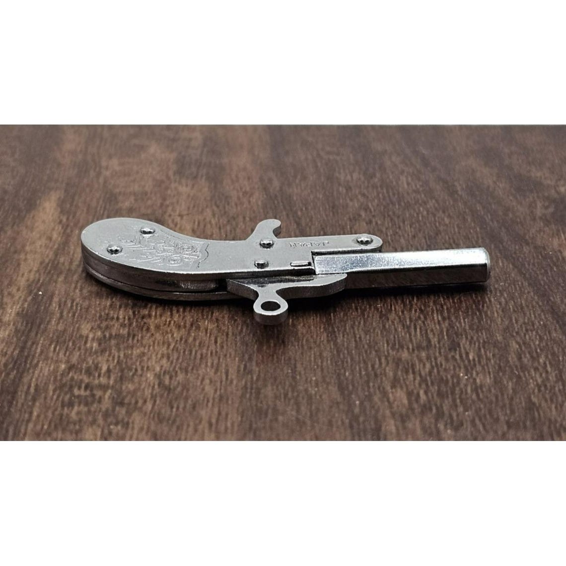 VINTAGE PISTOL CHARM Miniature 2mm Berloque Pinfire Toy Pistol Japan ...