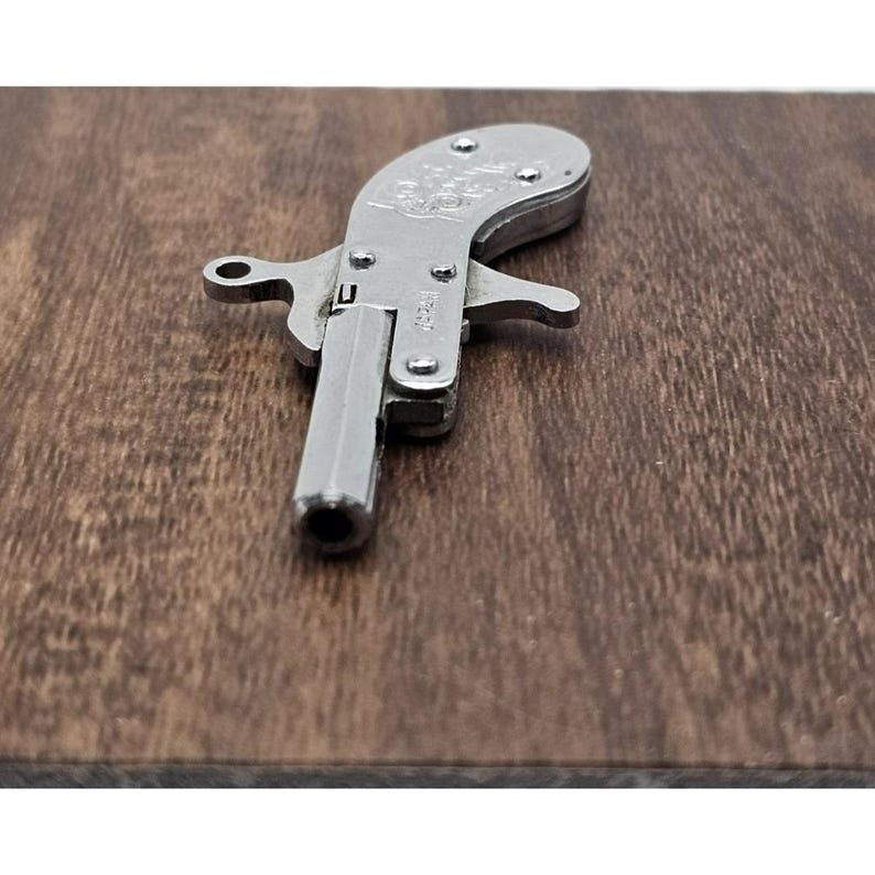 VINTAGE PISTOL CHARM Miniature 2mm Berloque Pinfire Toy Pistol Japan ...