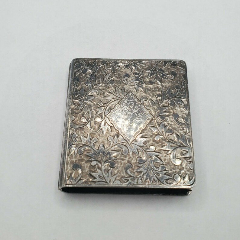 VINTAGE STERLING SILVER Powder Compact Hand Engraved Make up | Etsy